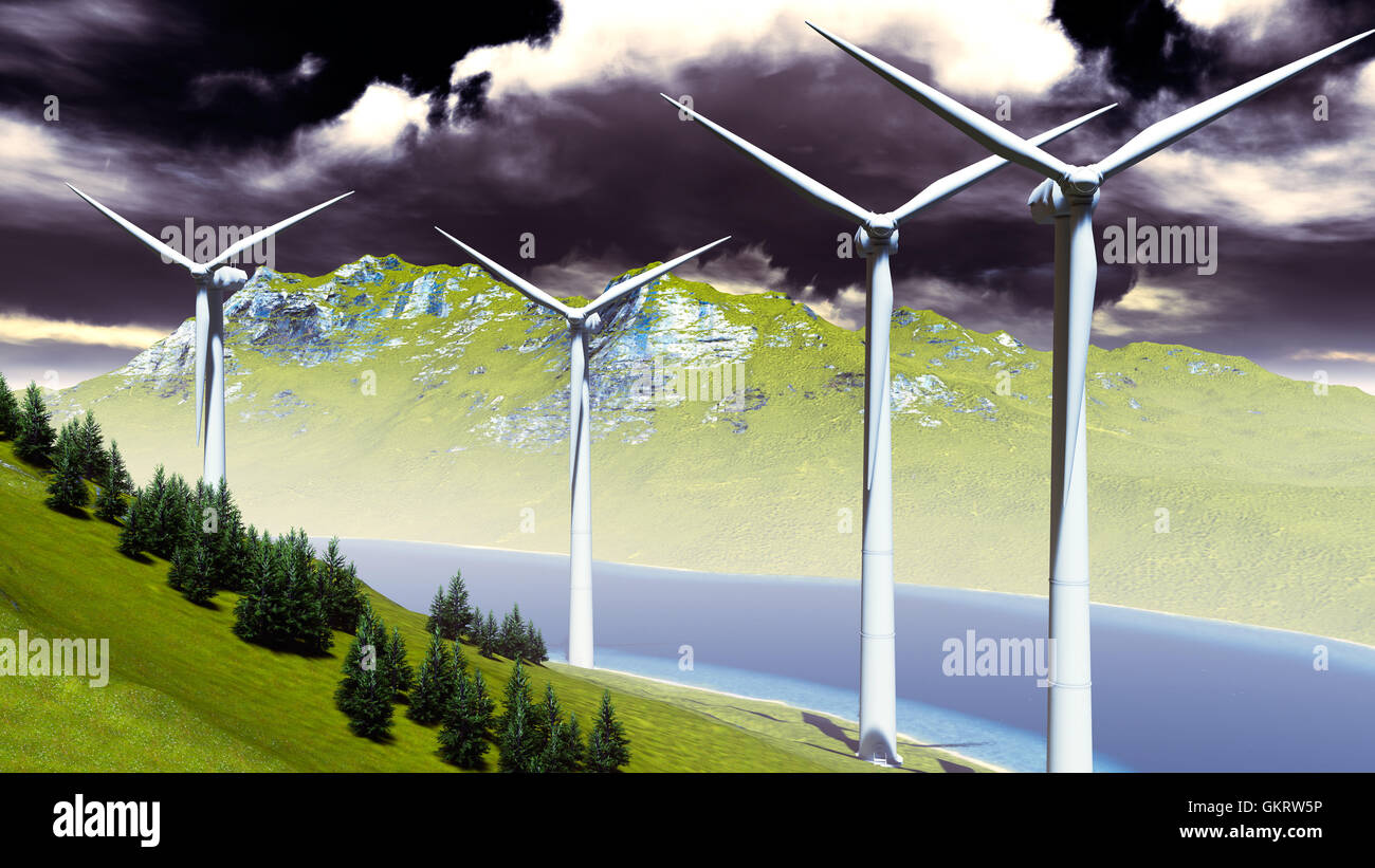Onshore Wind Farm Construction Stock Photos & Onshore Wind Farm ...