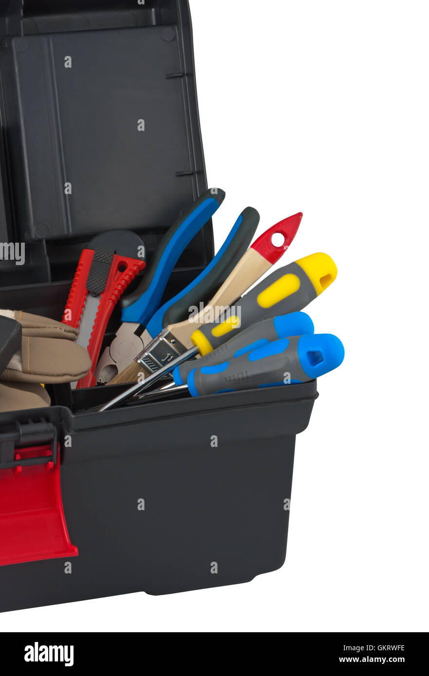 Tools in box Stock Photo - Alamy