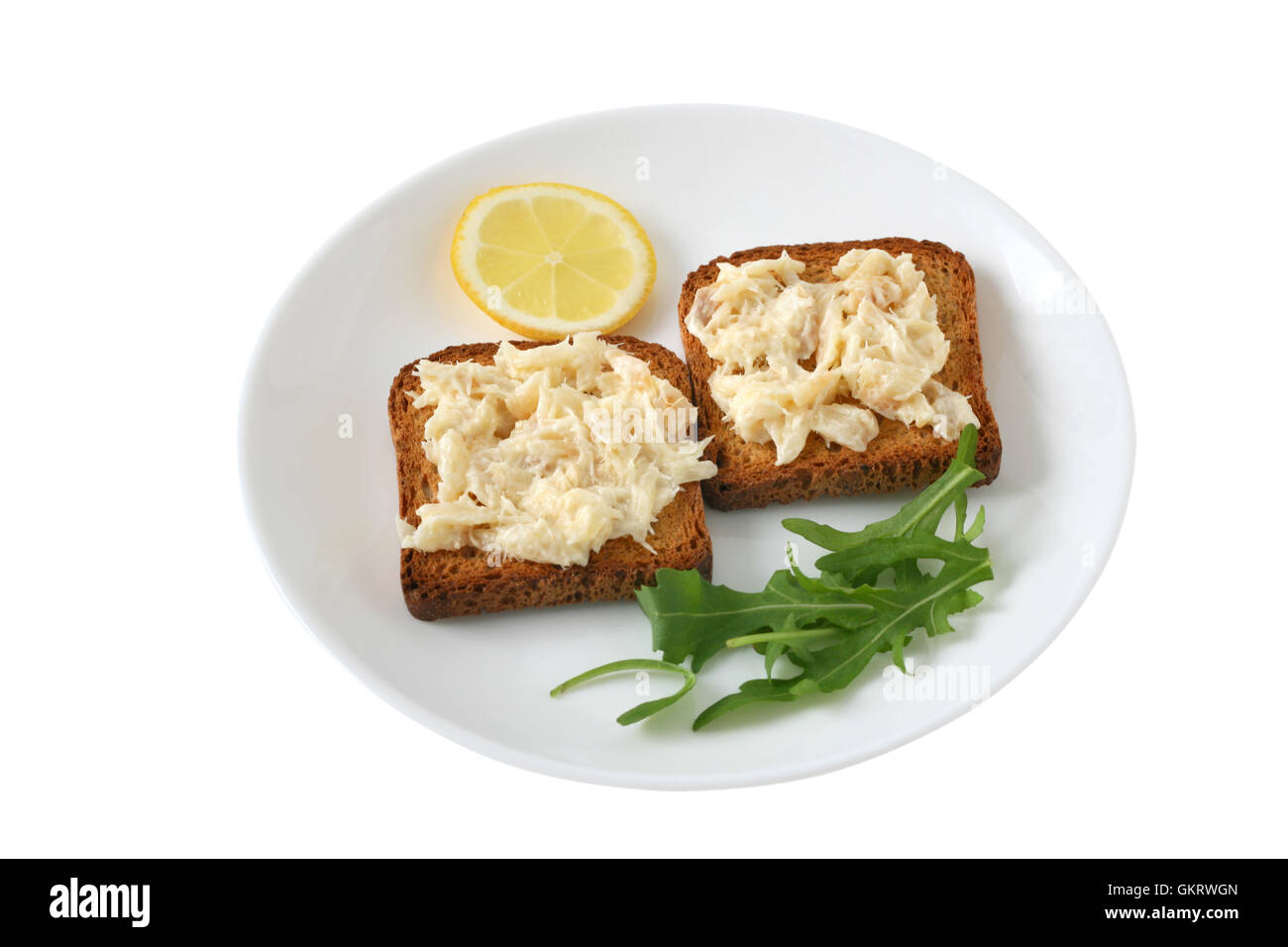 toasts with fish Stock Photo - Alamy