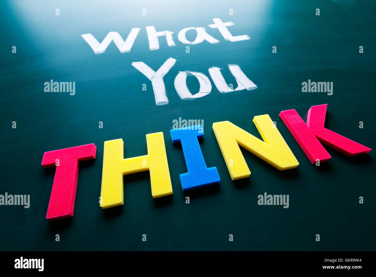 What you think concept Stock Photo - Alamy