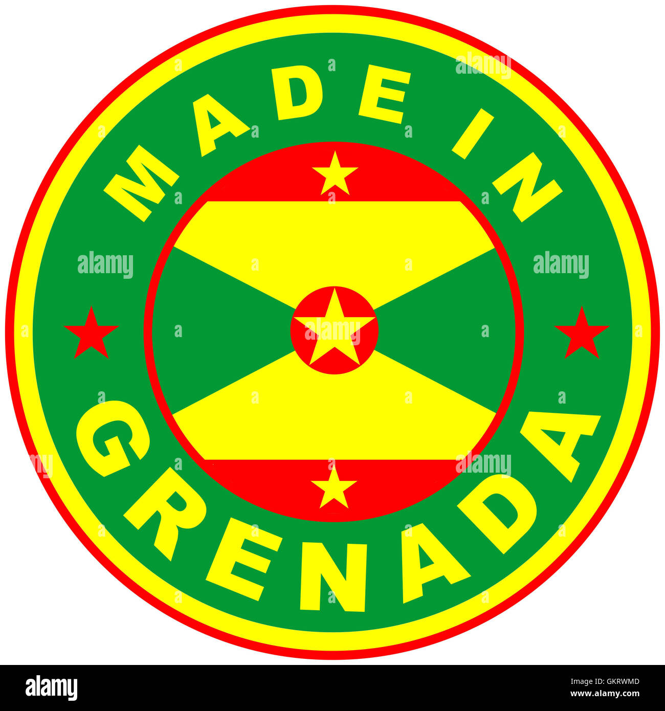 Grenada round circle flag hi-res stock photography and images - Alamy