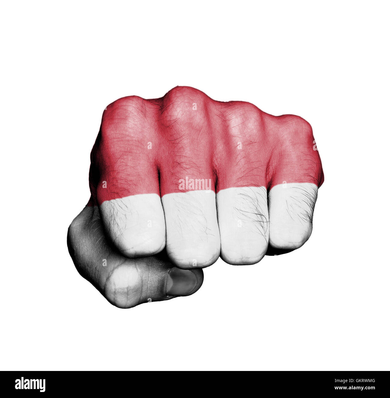 Front view of punching fist Stock Photo - Alamy