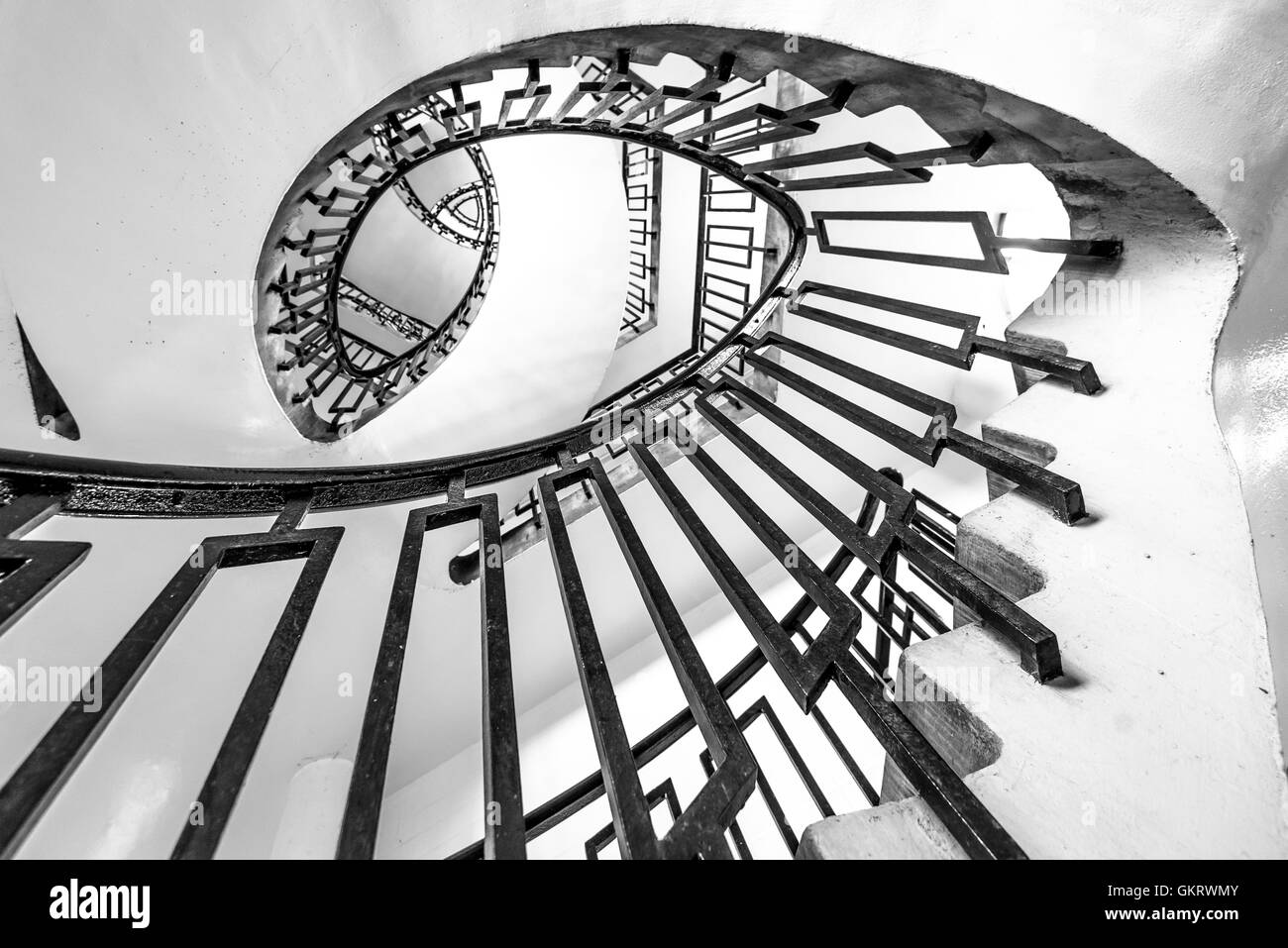 Staircases in residential buildings in East London, London, United ...