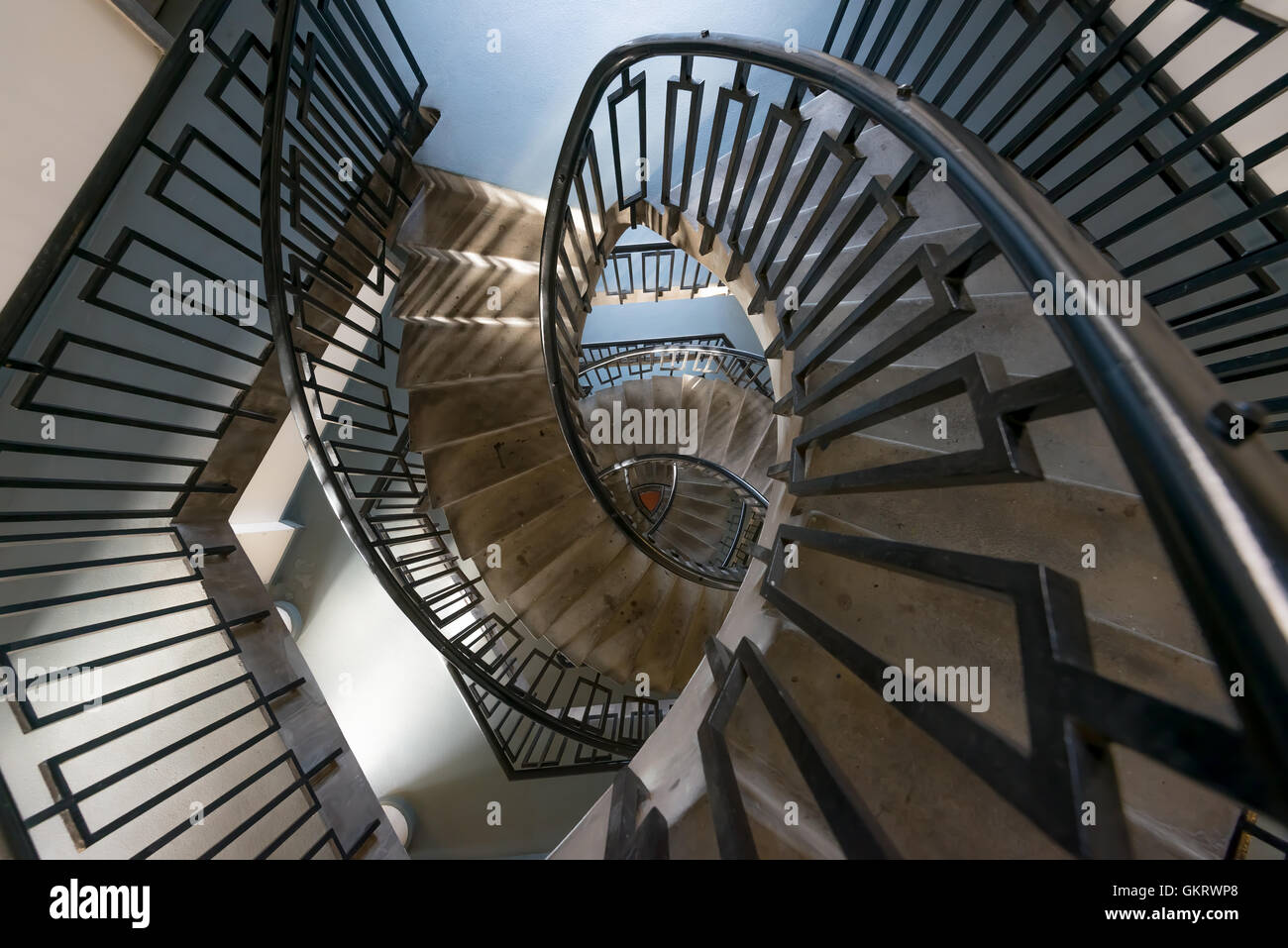 Spiral staircase and landing hi-res stock photography and images - Alamy