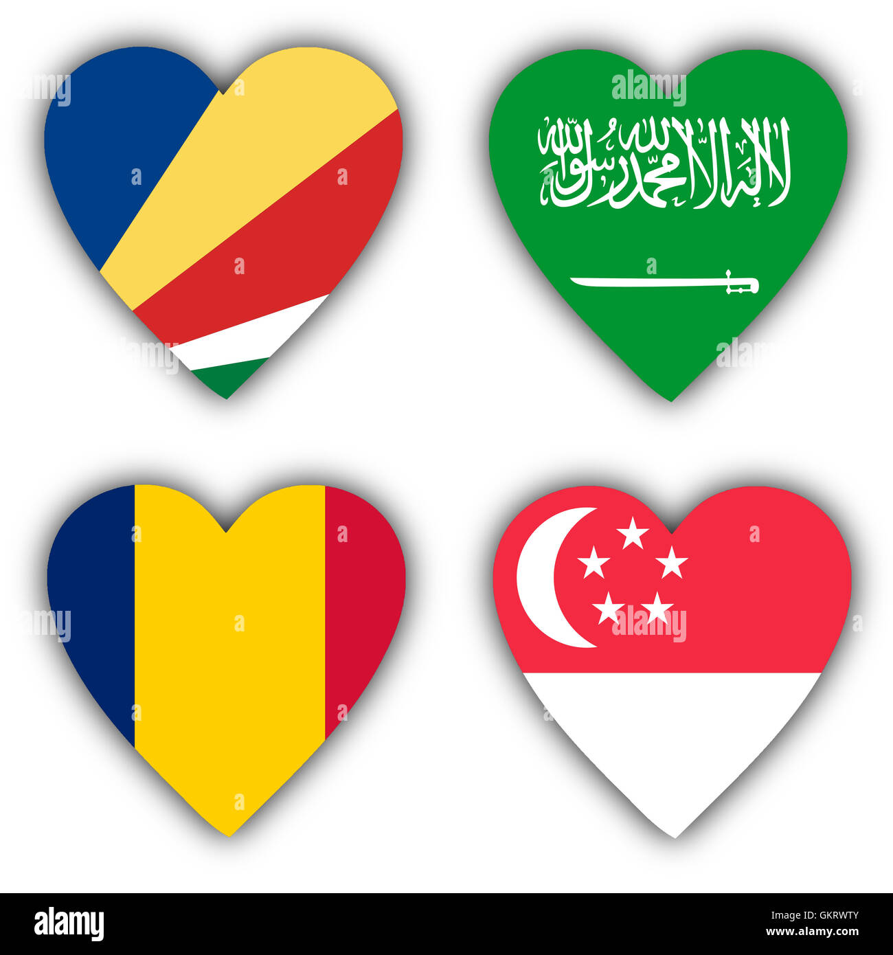 Saudi flag heart icon hi-res stock photography and images - Alamy