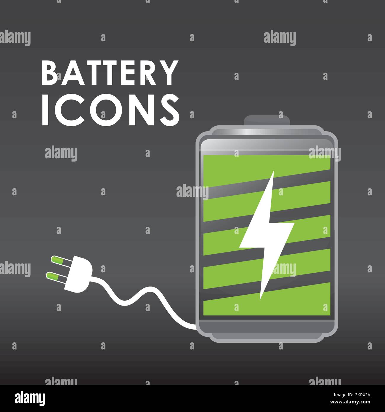 Battery design, energy and power concept, editable vector Stock Vector ...
