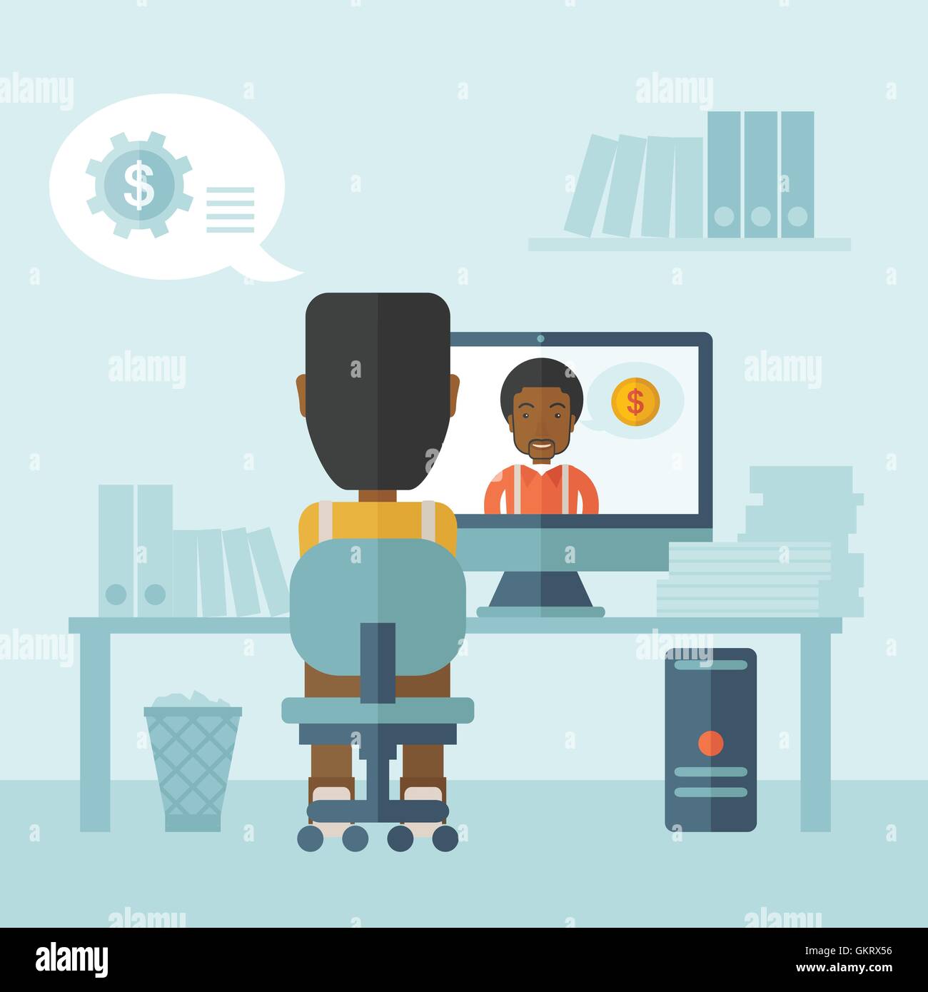 Two people talking online Stock Vector Image & Art - Alamy
