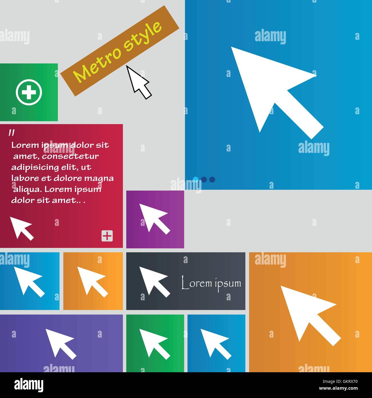 arrow cursor, computer mouse icon sign. buttons. Modern interface website buttons with cursor ...