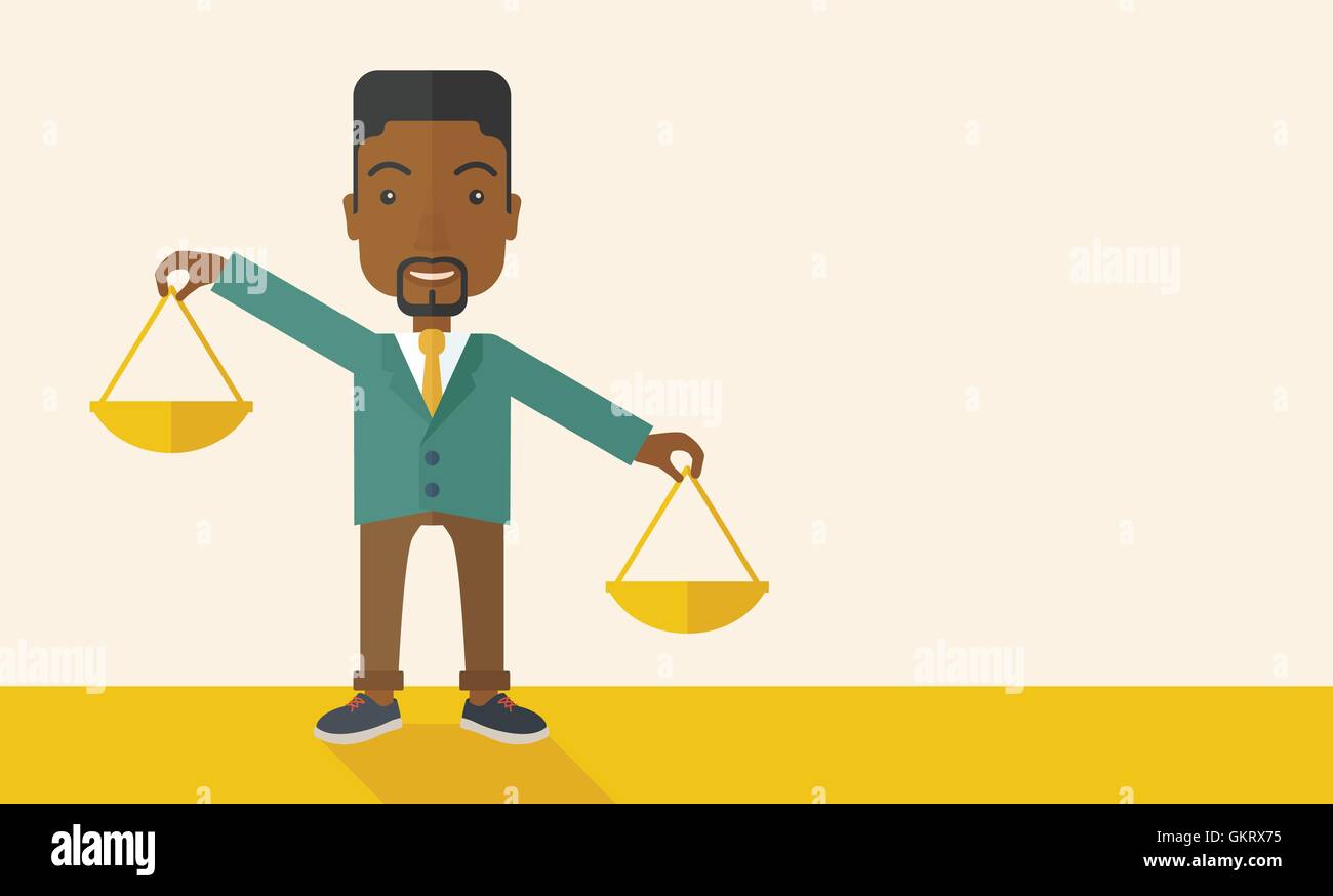 Man balance scale Stock Vector Images - Alamy