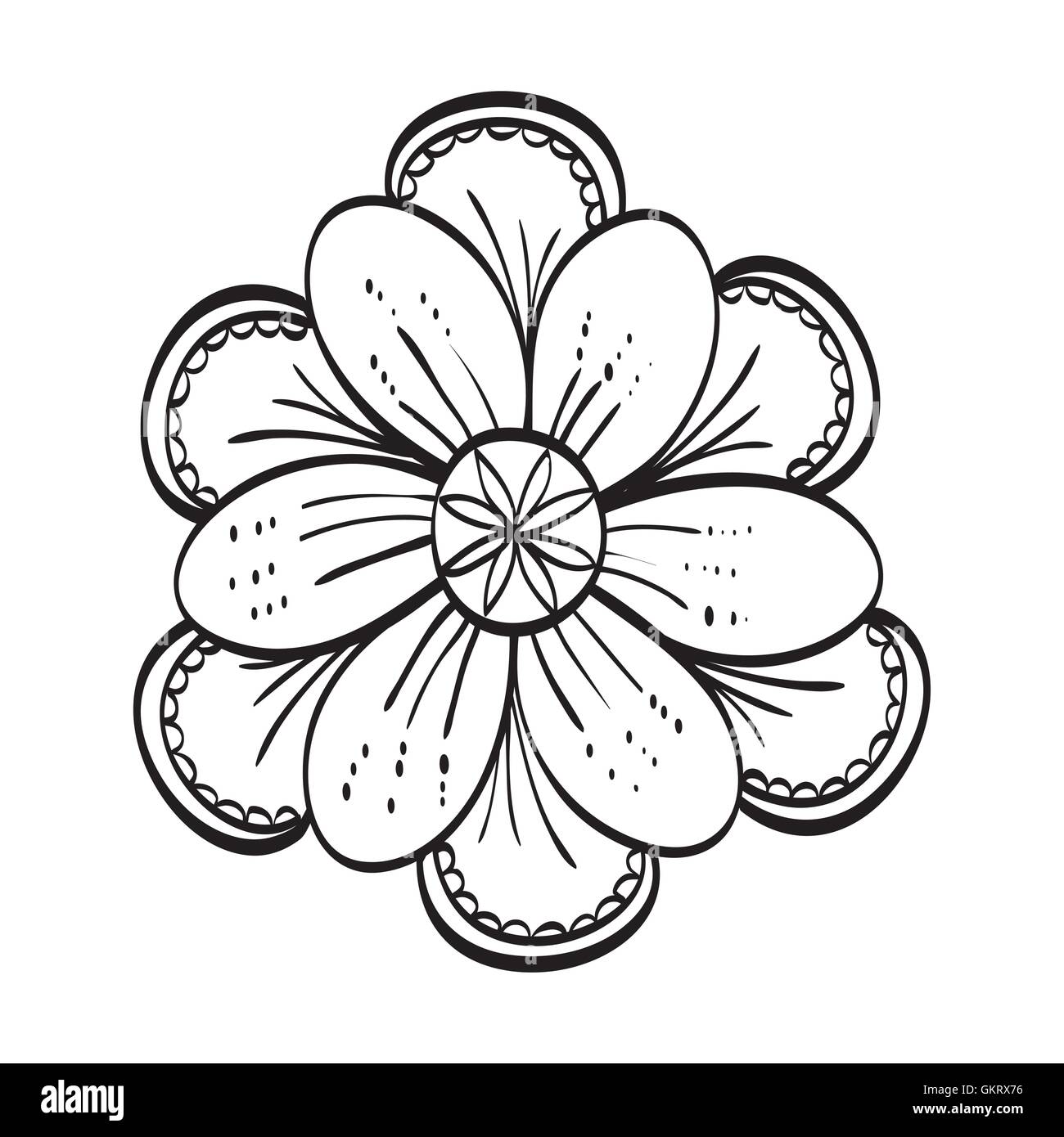 Floral design. Doodle illustration. white background Stock Vector Image ...