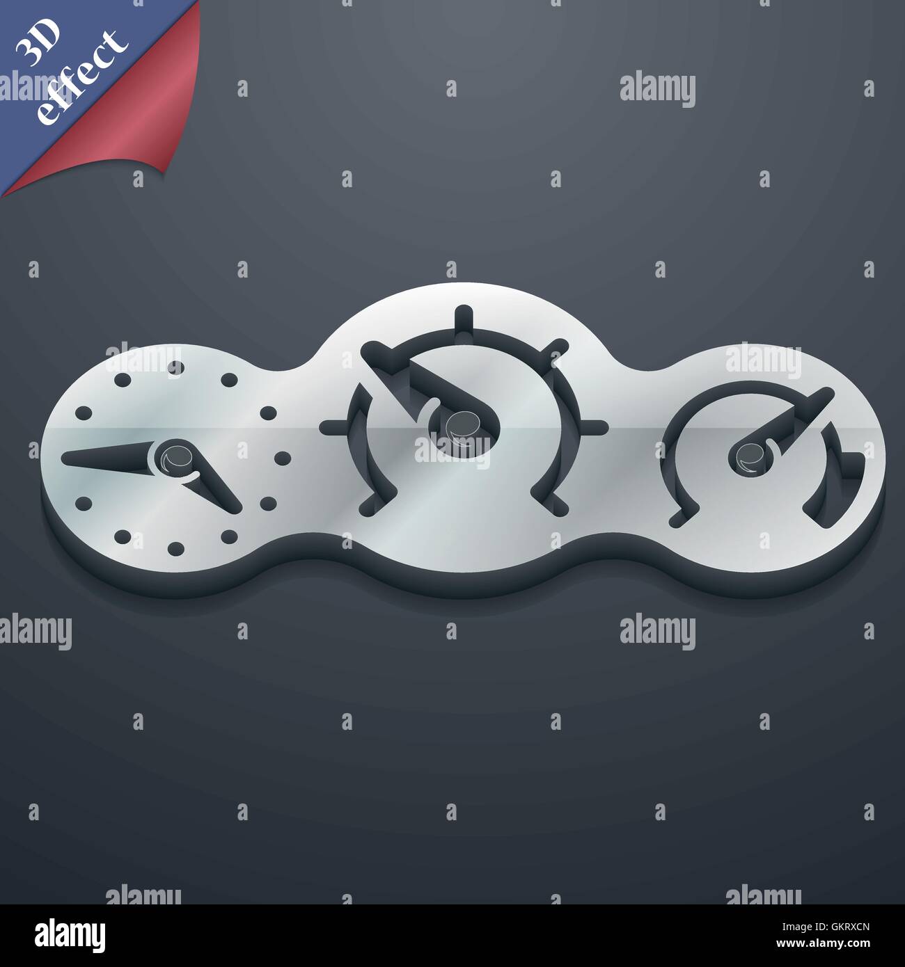 speed, speedometer icon symbol. 3D style. Trendy, modern design with ...