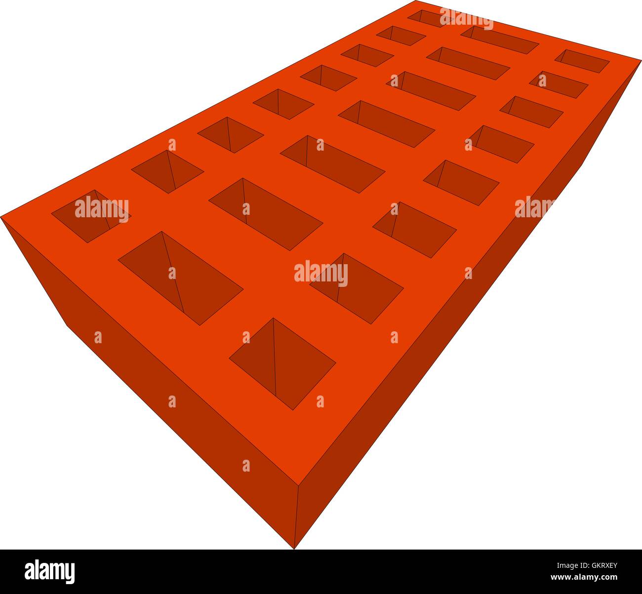 Orange brick on white Stock Vector Image & Art - Alamy