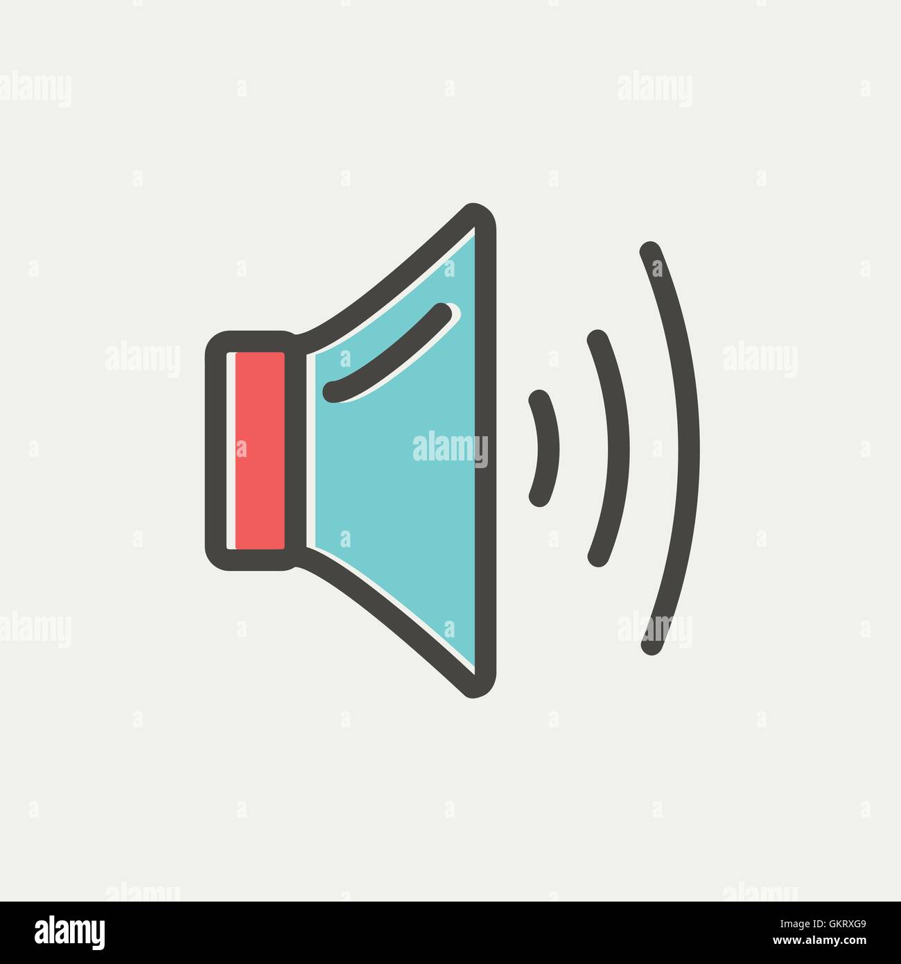 Speaker volume thin line icon Stock Vector Image & Art - Alamy