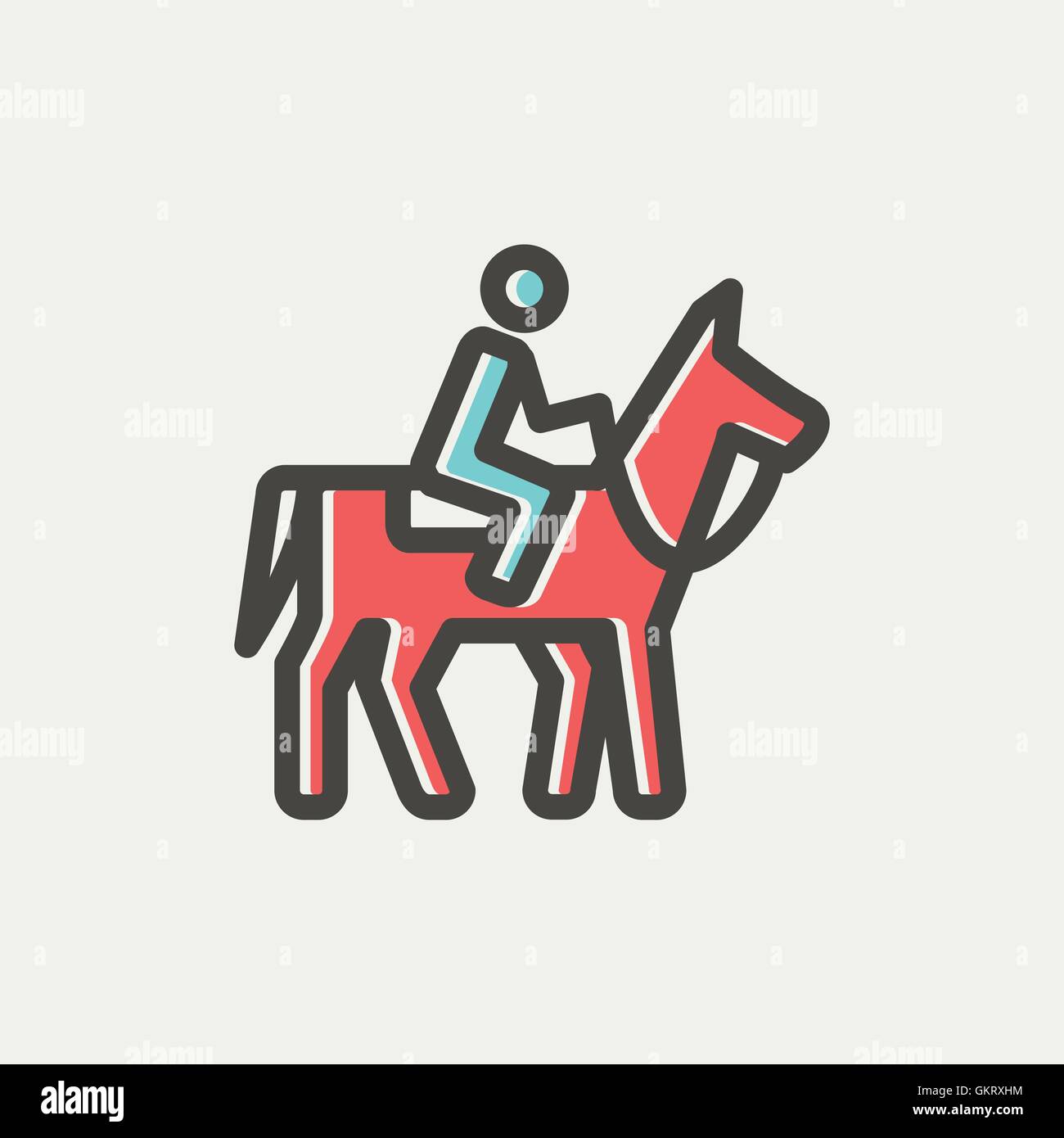 Woman riding horse Stock Vector Images - Alamy