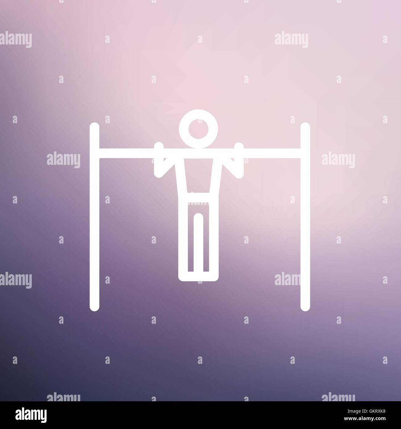 Pull up exercise in bar thin line icon Stock Vector Image & Art - Alamy