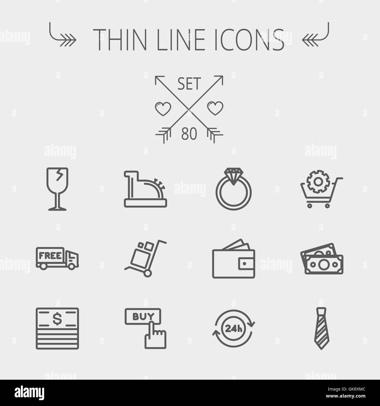 Shopping retail icon set Stock Vector Images - Alamy