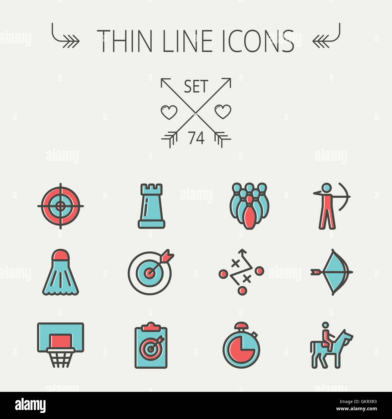 Thin icons cycling hi-res stock photography and images - Alamy