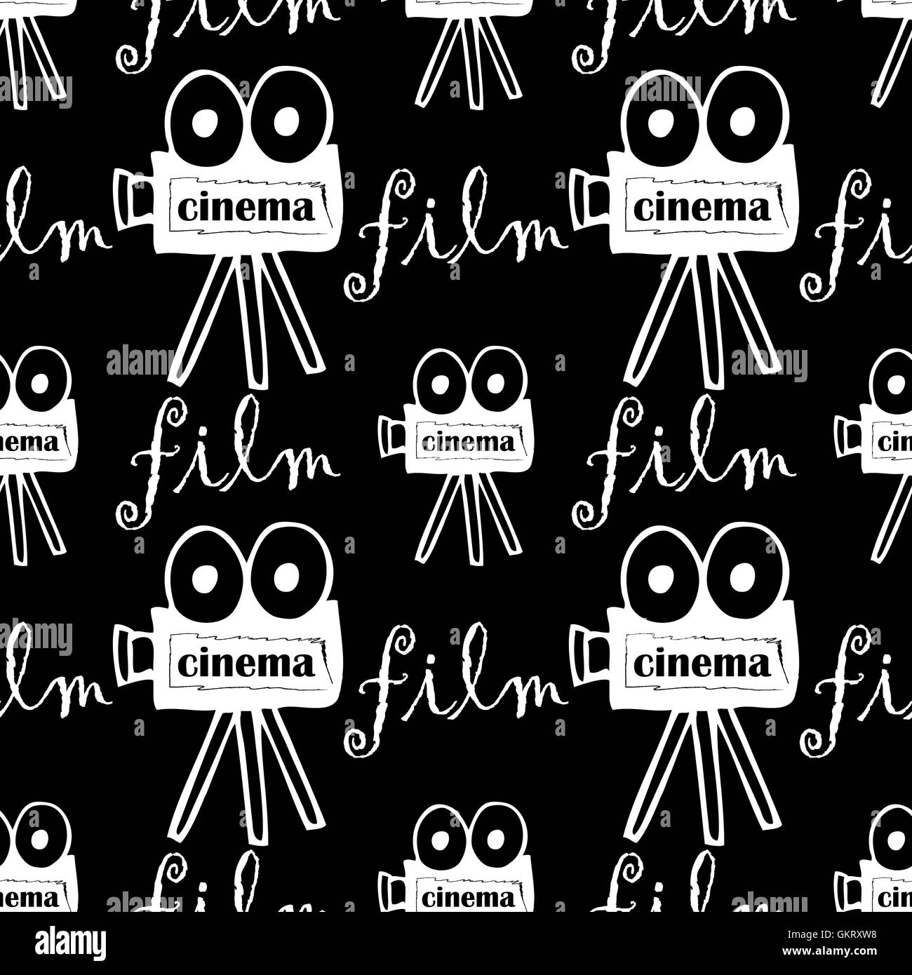 Cartoon movie camera Black and White Stock Photos & Images - Alamy