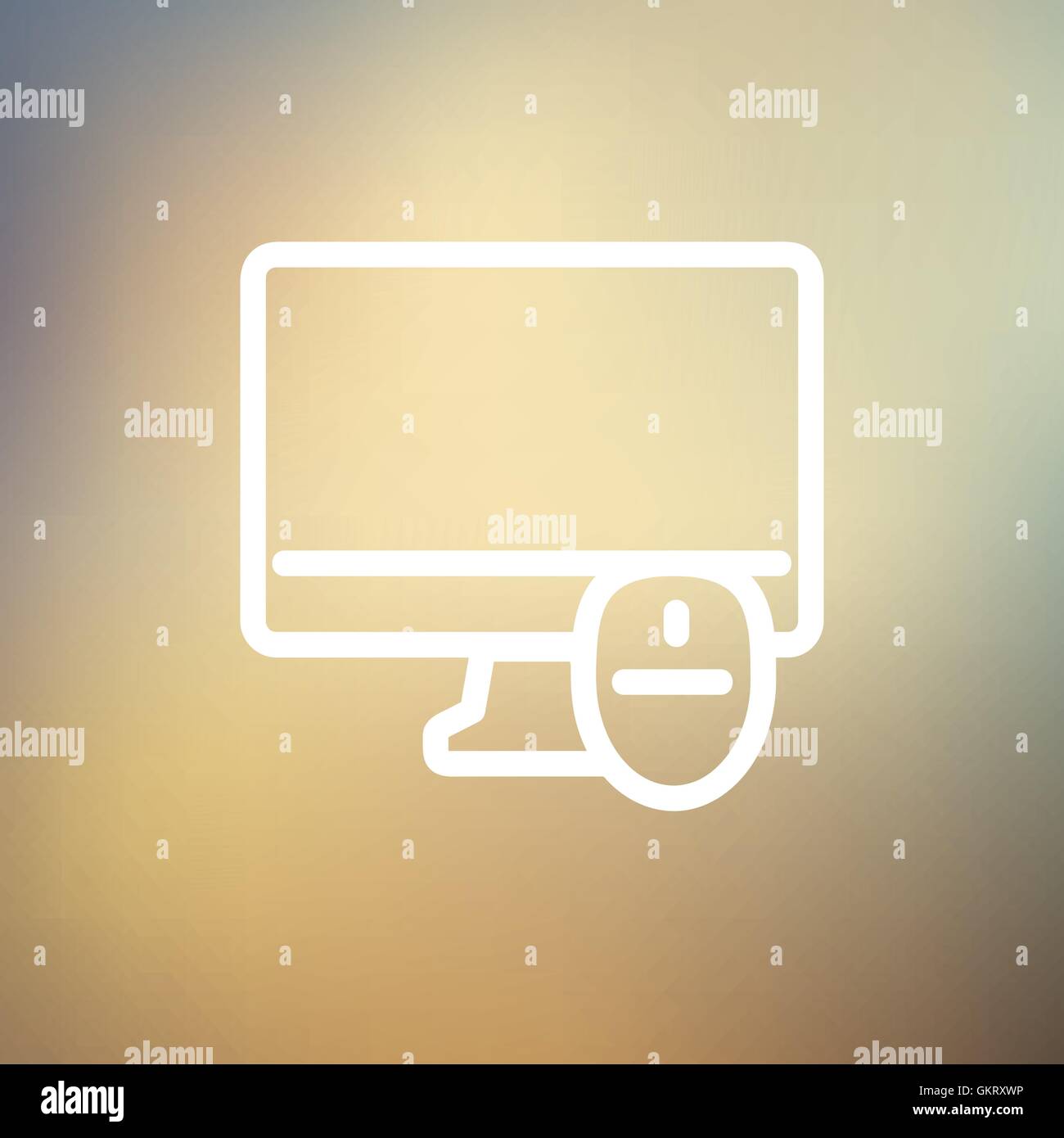 Computer network thin line Stock Vector Images - Alamy