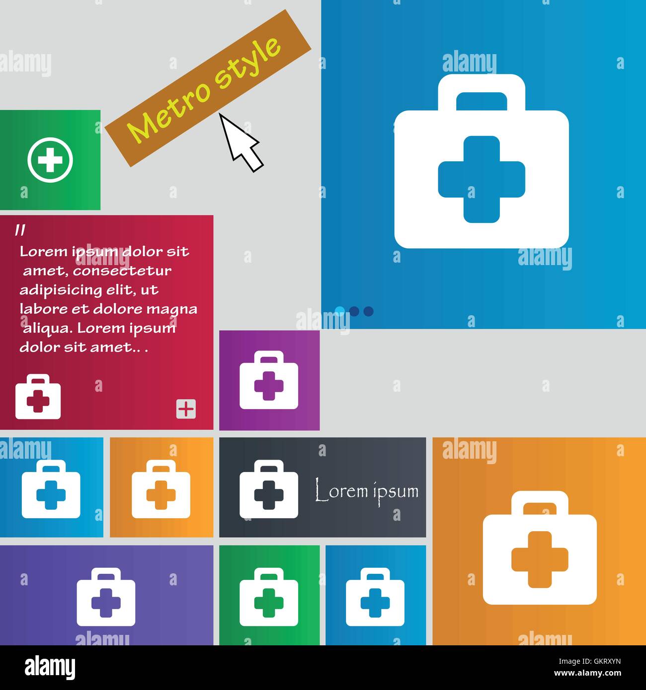 first aid kit icon sign. buttons. Modern interface website buttons with cursor pointer. Vector ...