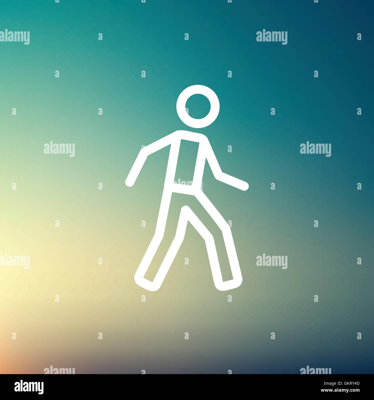 Waliking exercise thin line icon Stock Vector Image & Art - Alamy