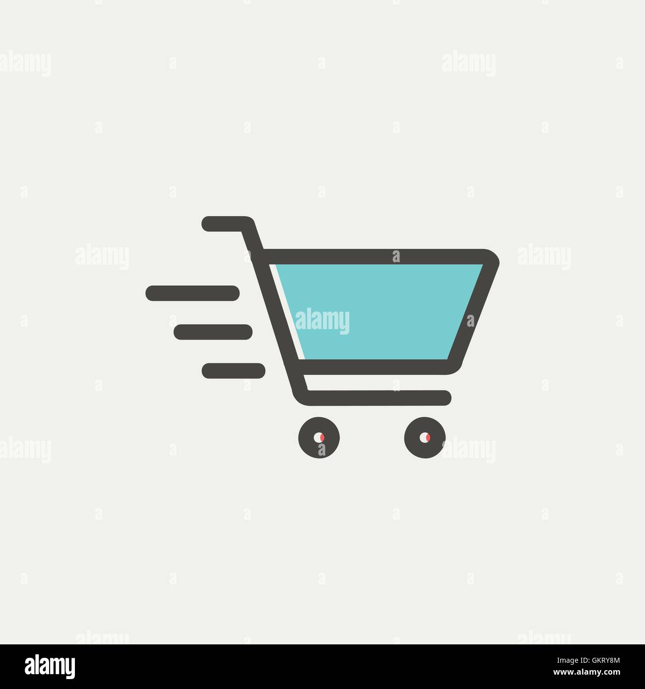 Fast delivery shopping cart thin line icon Stock Vector Image & Art - Alamy