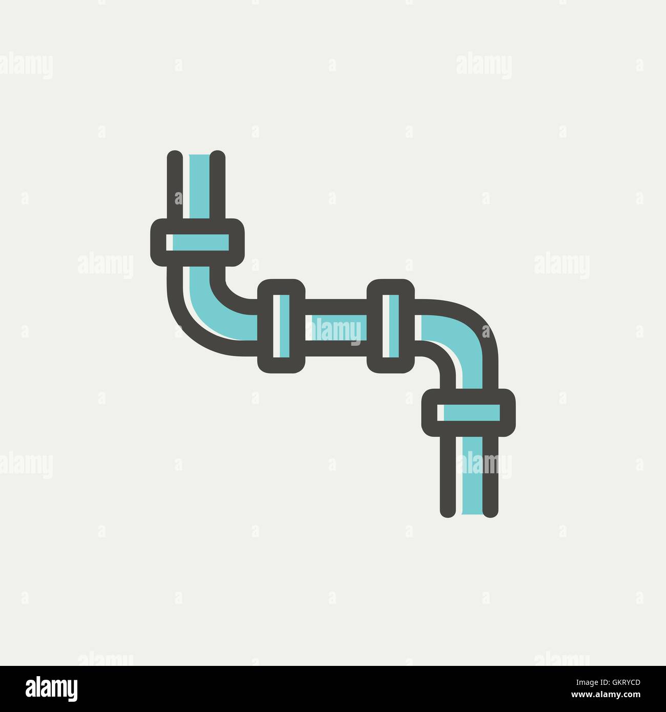 Water pipeline thin line icon Stock Vector Image & Art - Alamy