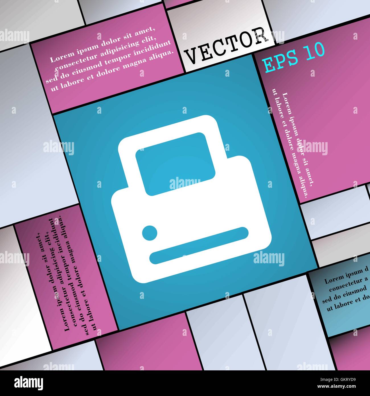 Modern printing press Stock Vector Images - Alamy