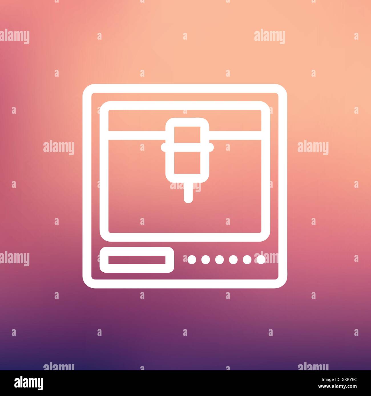 Isometric 3D printer thin line icon Stock Vector Image & Art - Alamy