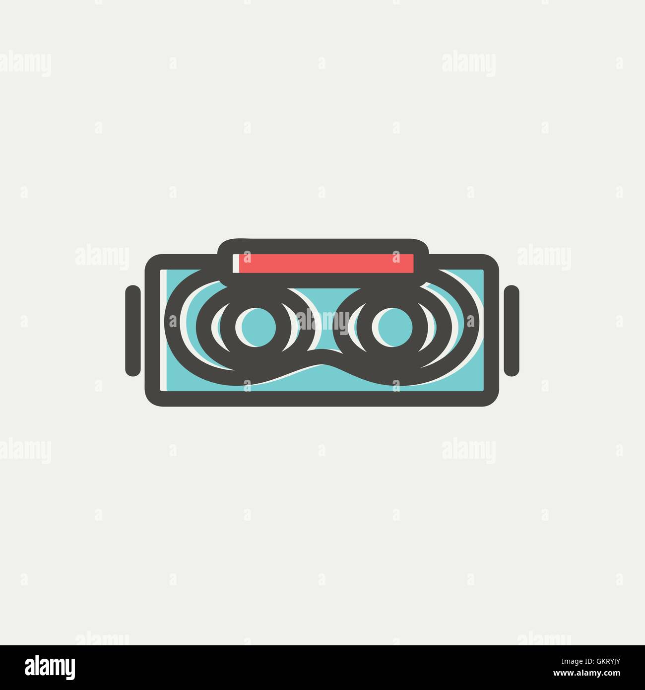 Virtual reality mask thin line icon Stock Vector Image & Art - Alamy