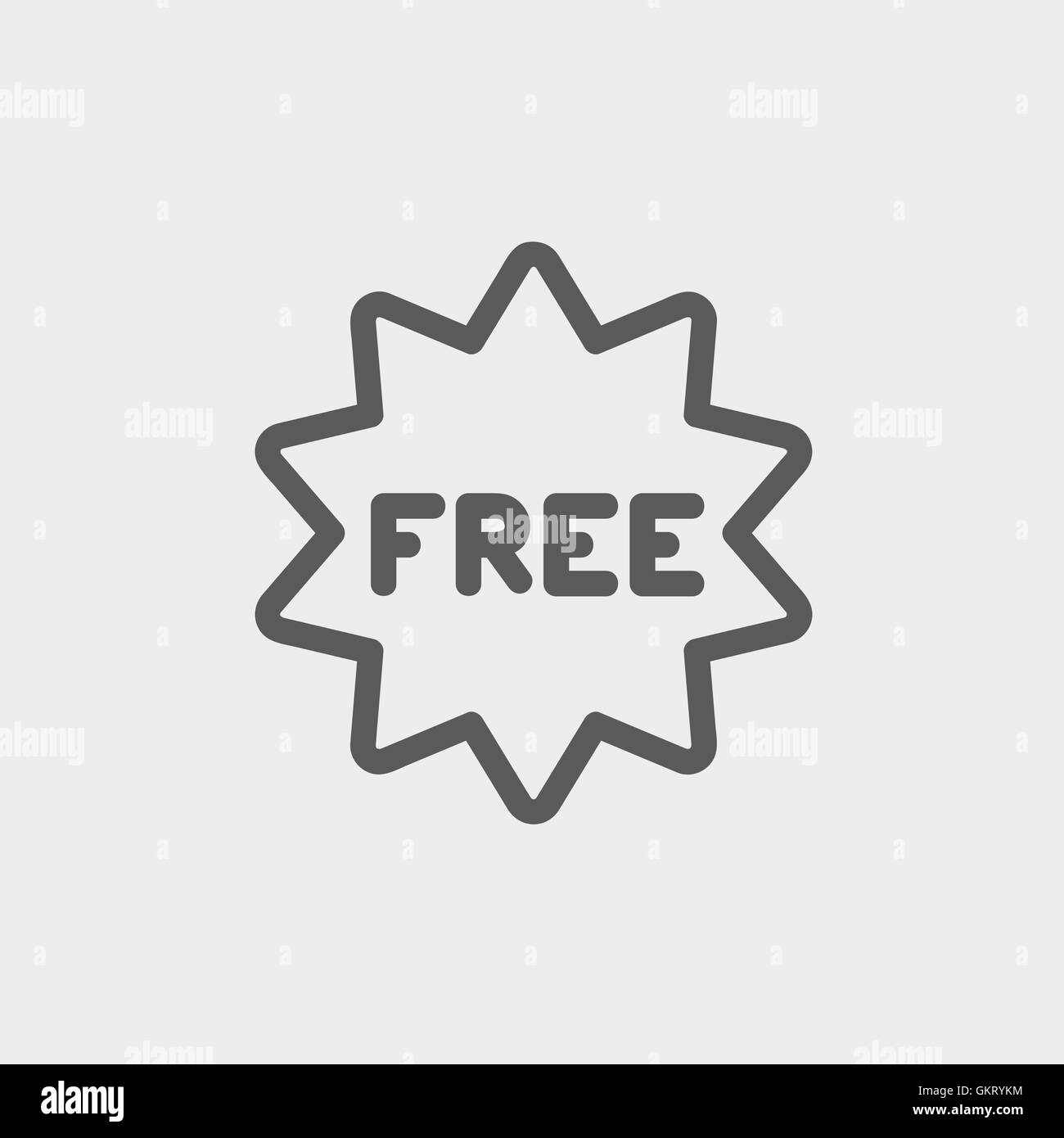 Free tag thin line icon Stock Vector Image & Art - Alamy