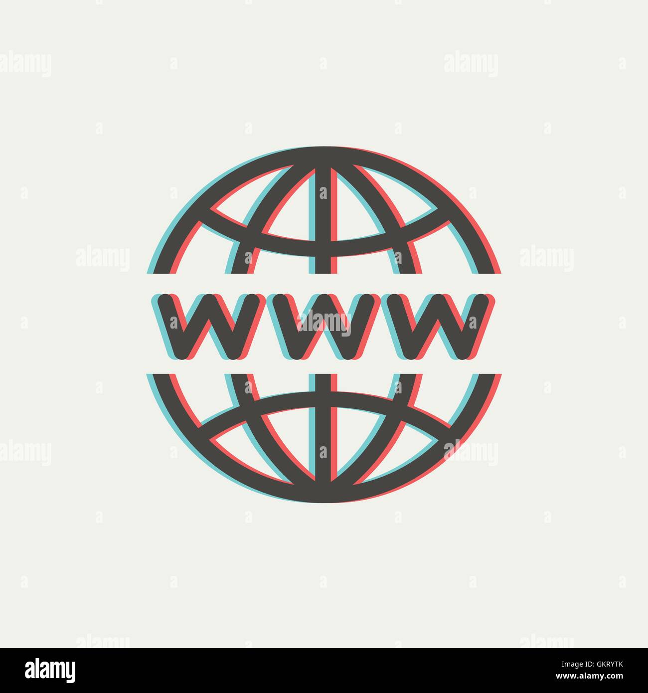 Globe with website design thin line icon Stock Vector Image & Art - Alamy