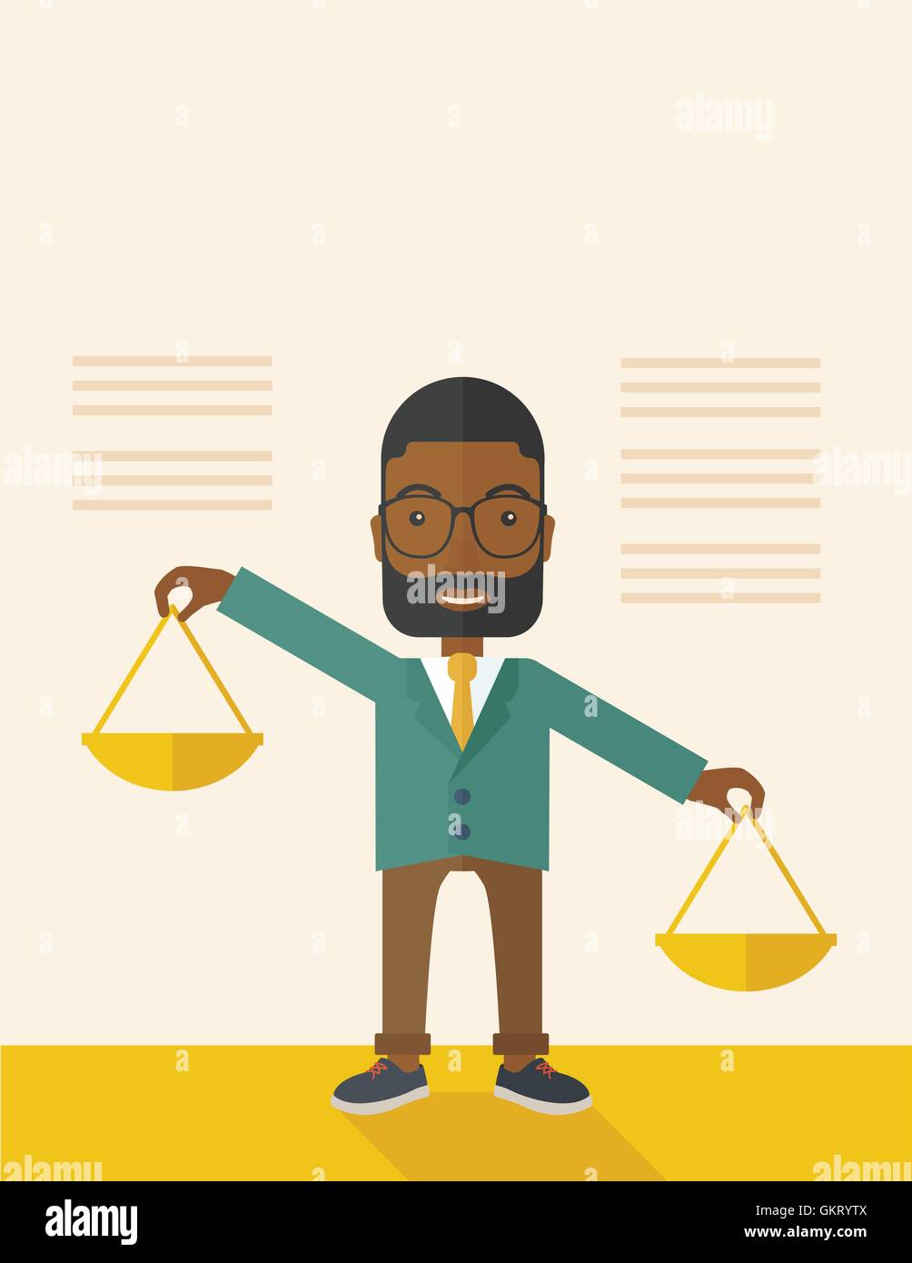 Man balance scale Stock Vector Images - Alamy