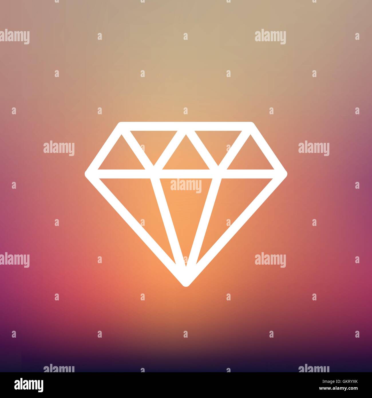 Dazzling diamond thin line icon Stock Vector Image & Art - Alamy