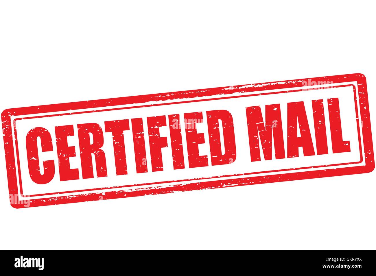 Certified mail text Stock Vector Images - Alamy