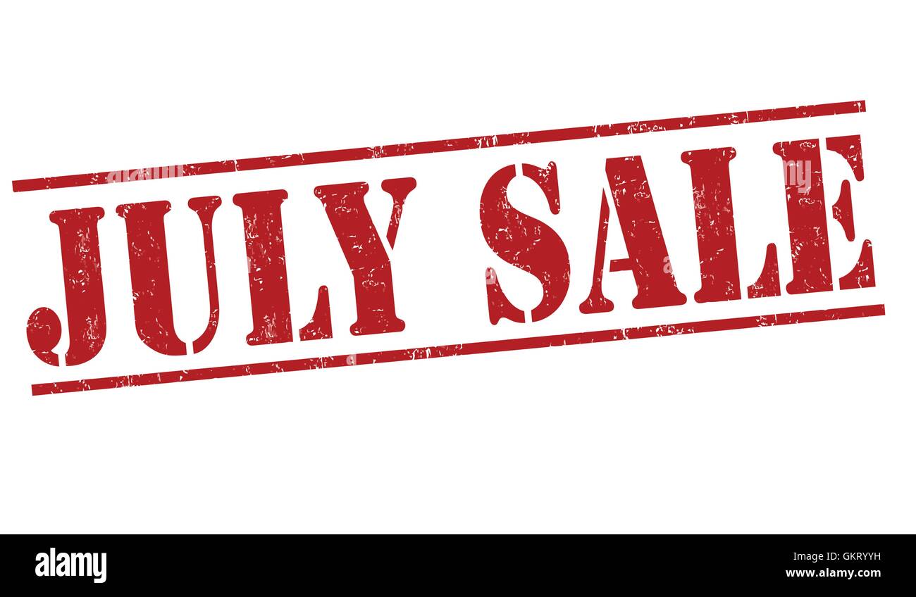 July sale stamp Stock Vector Image & Art - Alamy