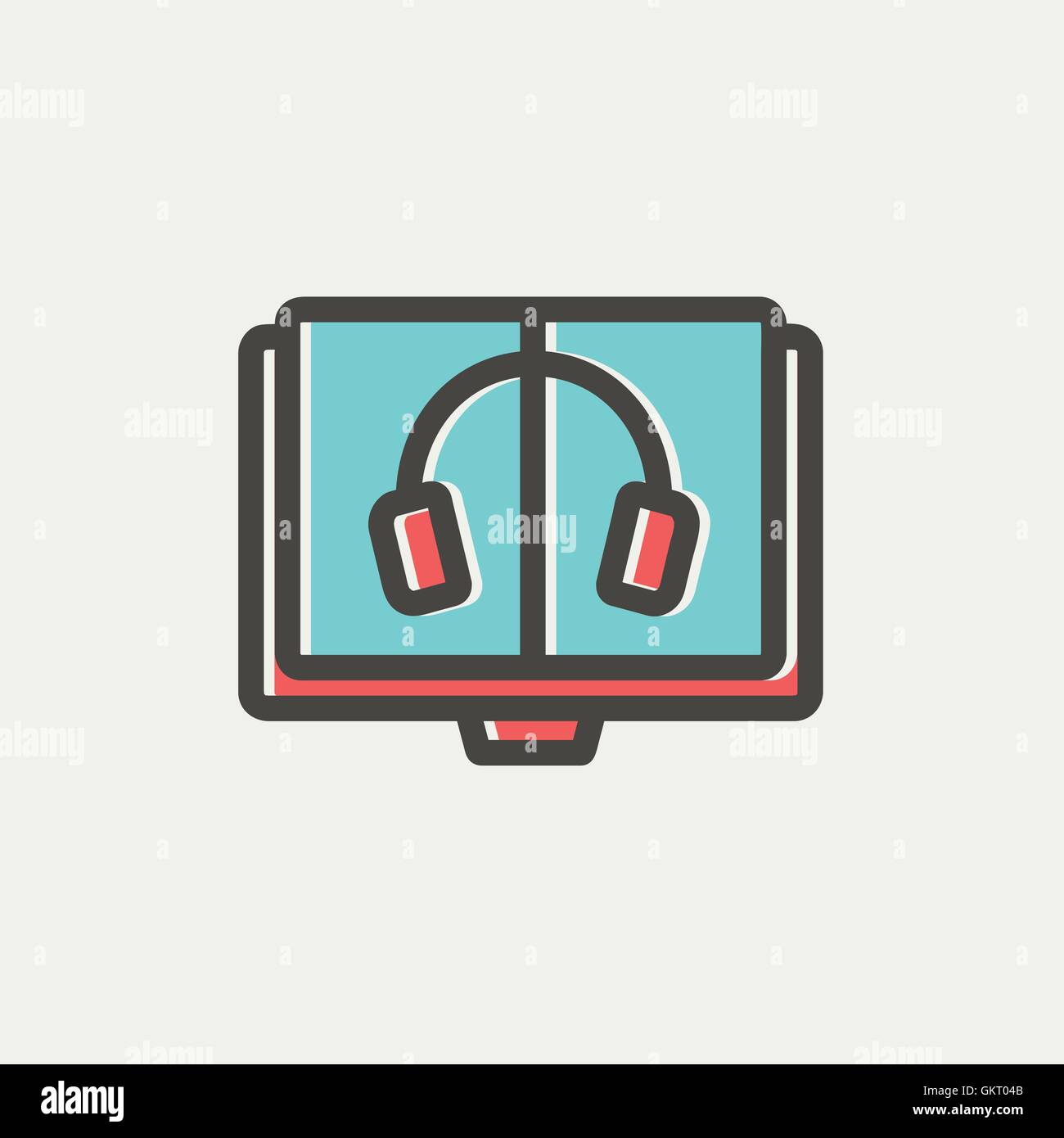 Headphones sound learning icon hi-res stock photography and images - Alamy