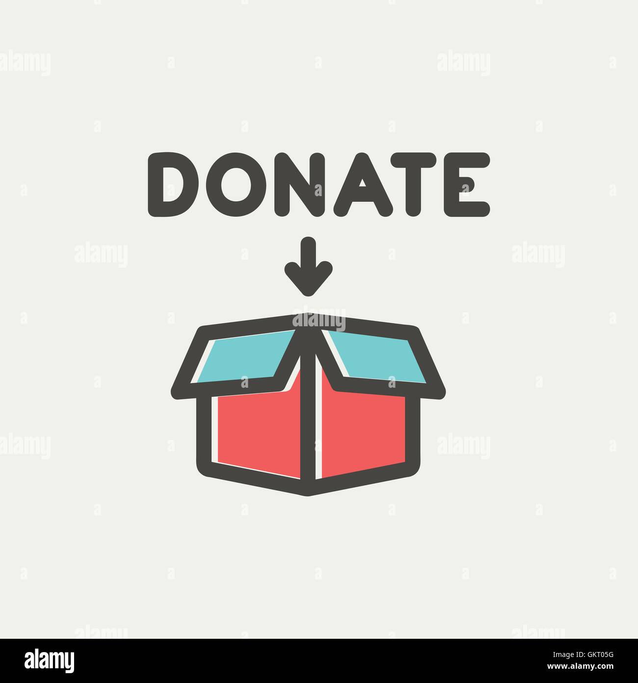 Donation box icon outline Stock Vector Images - Alamy