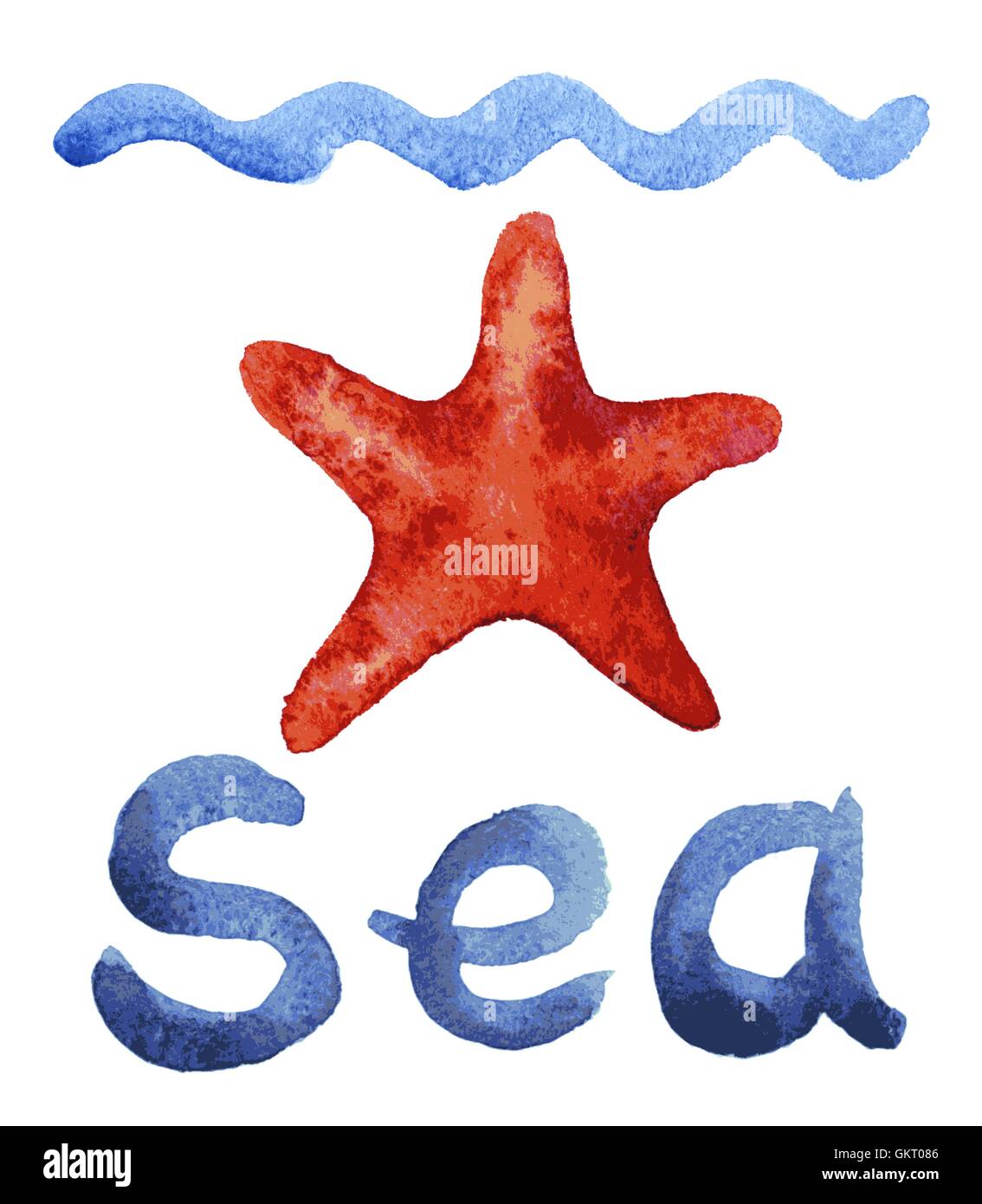 Shell watercolor Stock Vector Images - Alamy