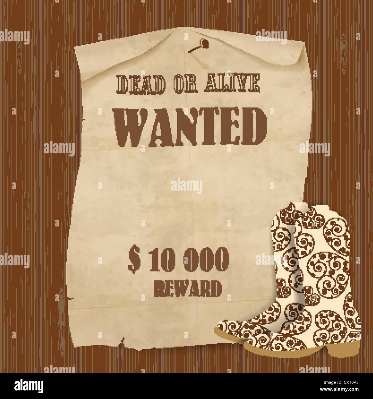 Cowboy poster. Wild west background for your design. Cowboy elements ...