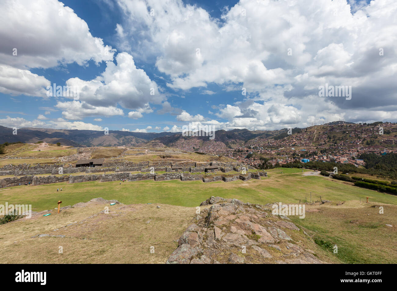 Inca site in Peru Saqsaywaman with classic Inca stone work that amazes ...