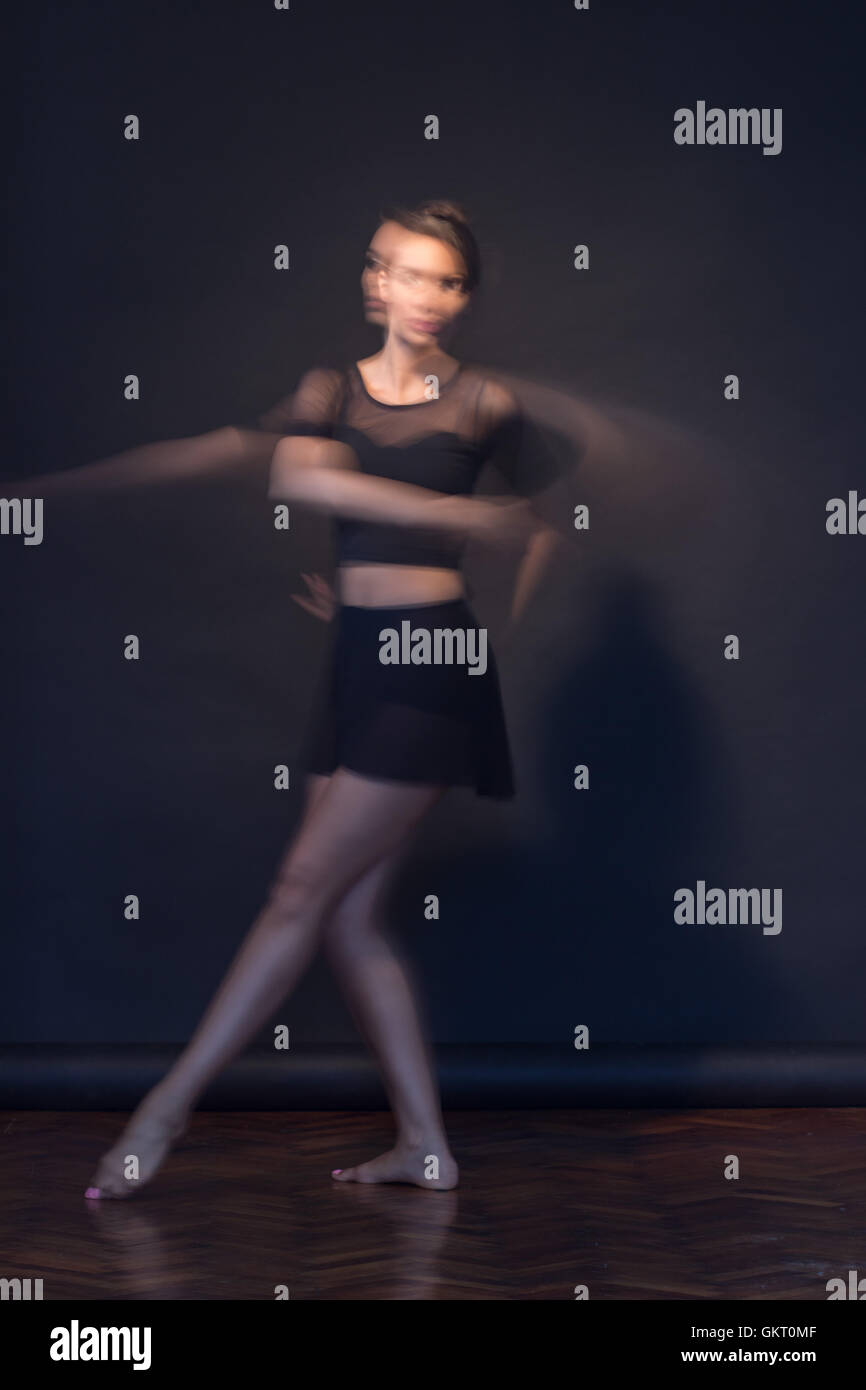 Young ballerina motion blur moving Stock Photo - Alamy
