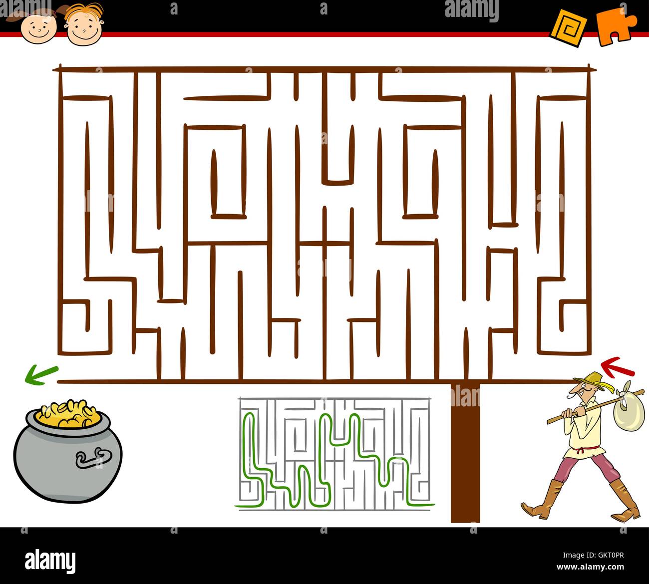 cartoon maze or labyrinth game Stock Vector Image & Art - Alamy