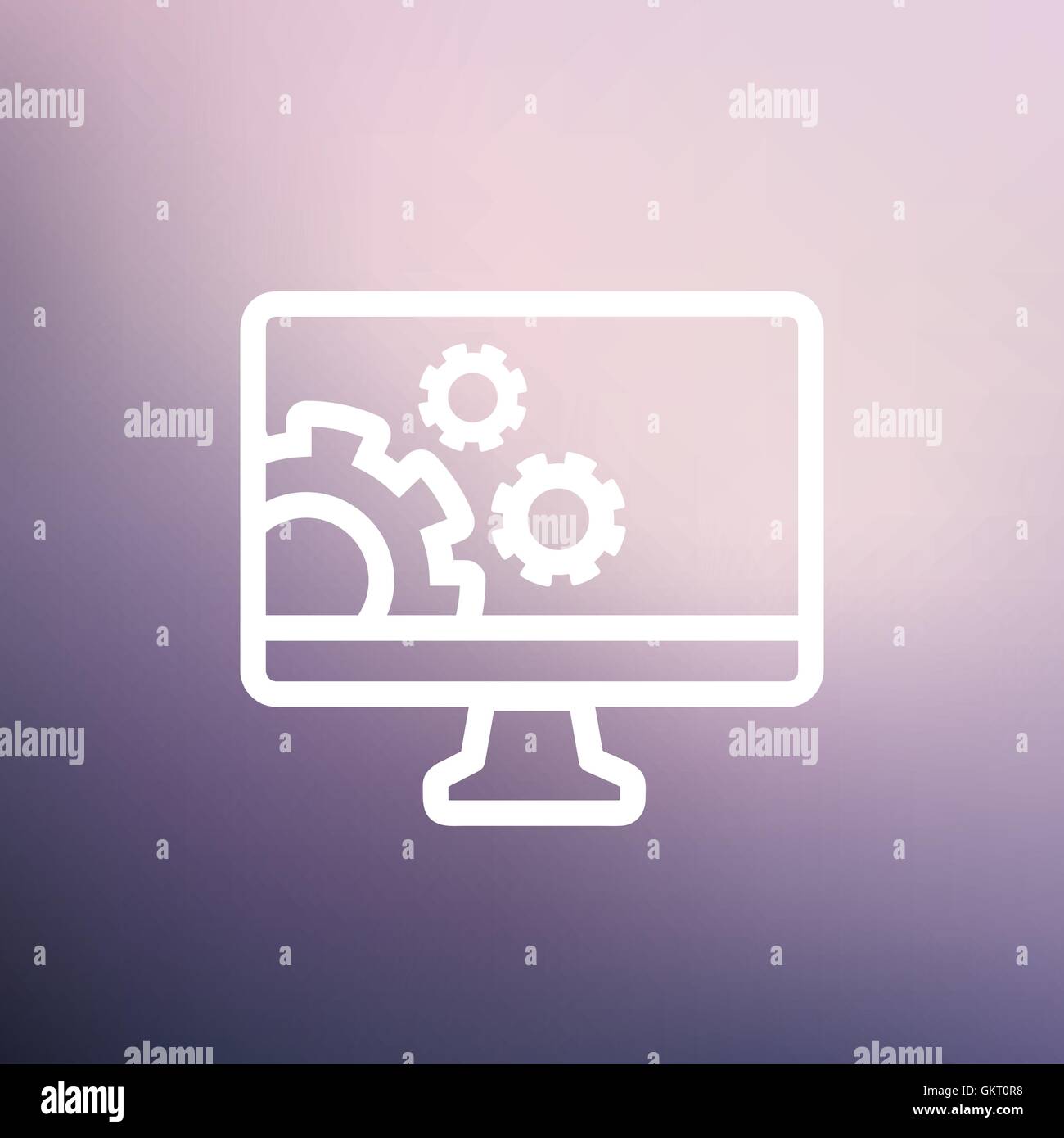 Computer repair flat line hi-res stock photography and images - Alamy