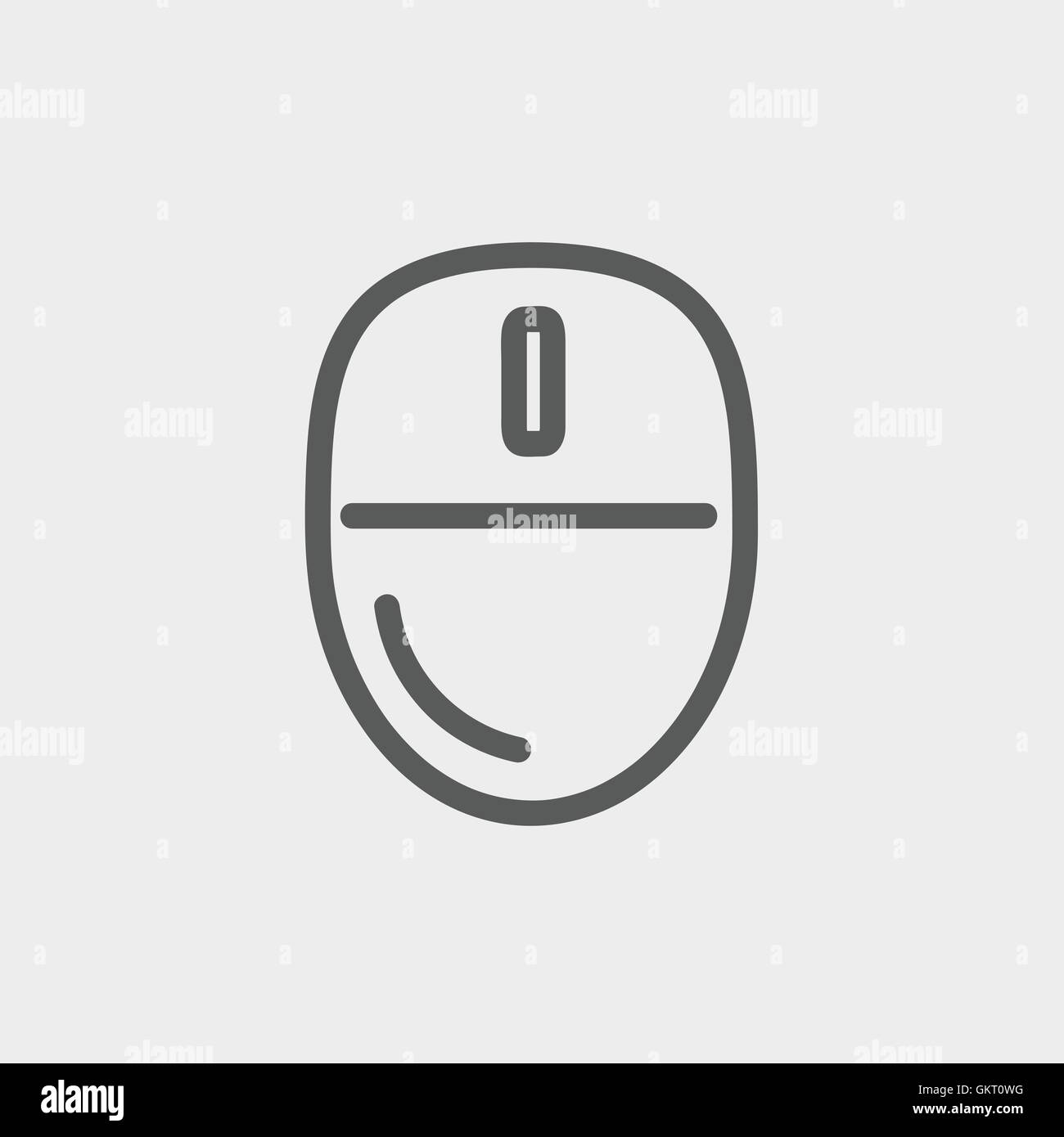Click icon linear vector Black and White Stock Photos & Images - Alamy