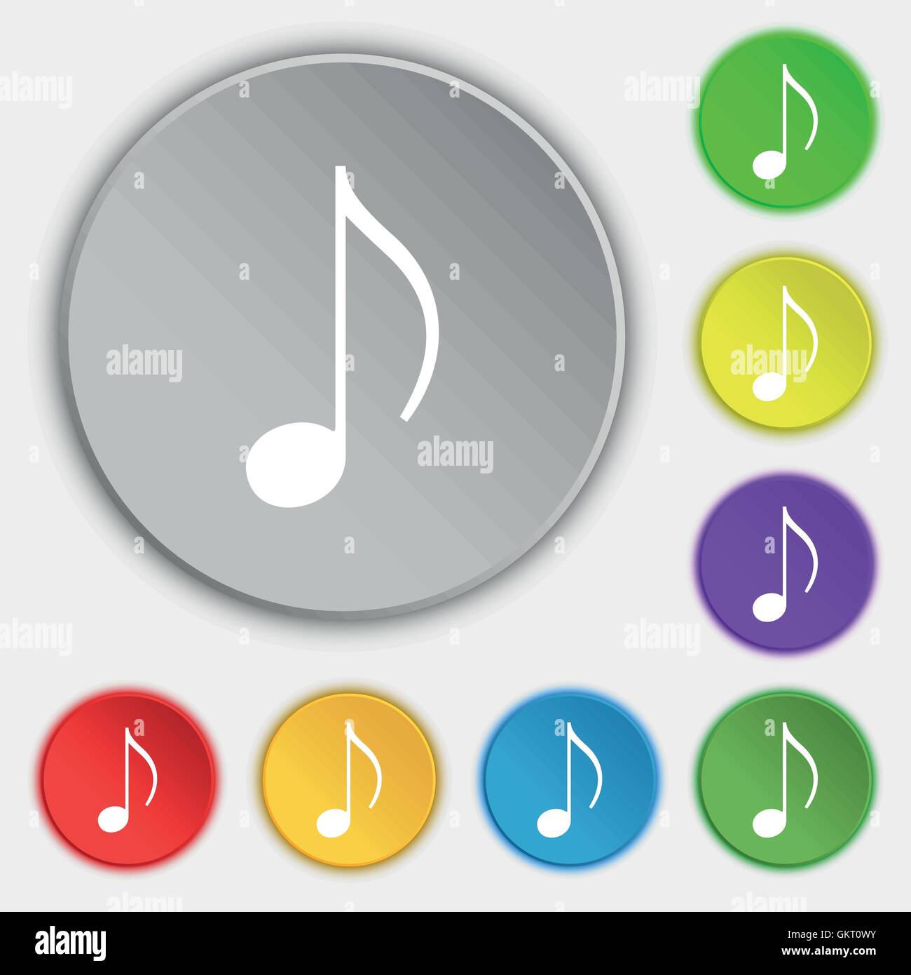 Flat symbol music hi-res stock photography and images - Alamy