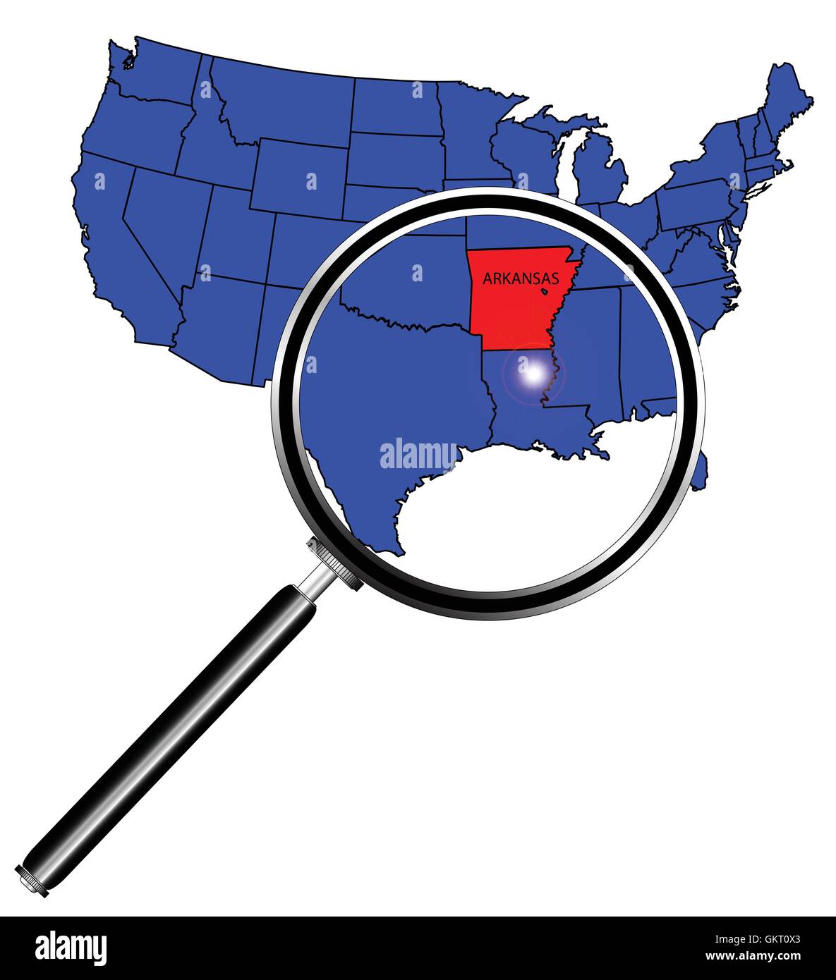 Arkansas state usa map Stock Vector Images - Alamy