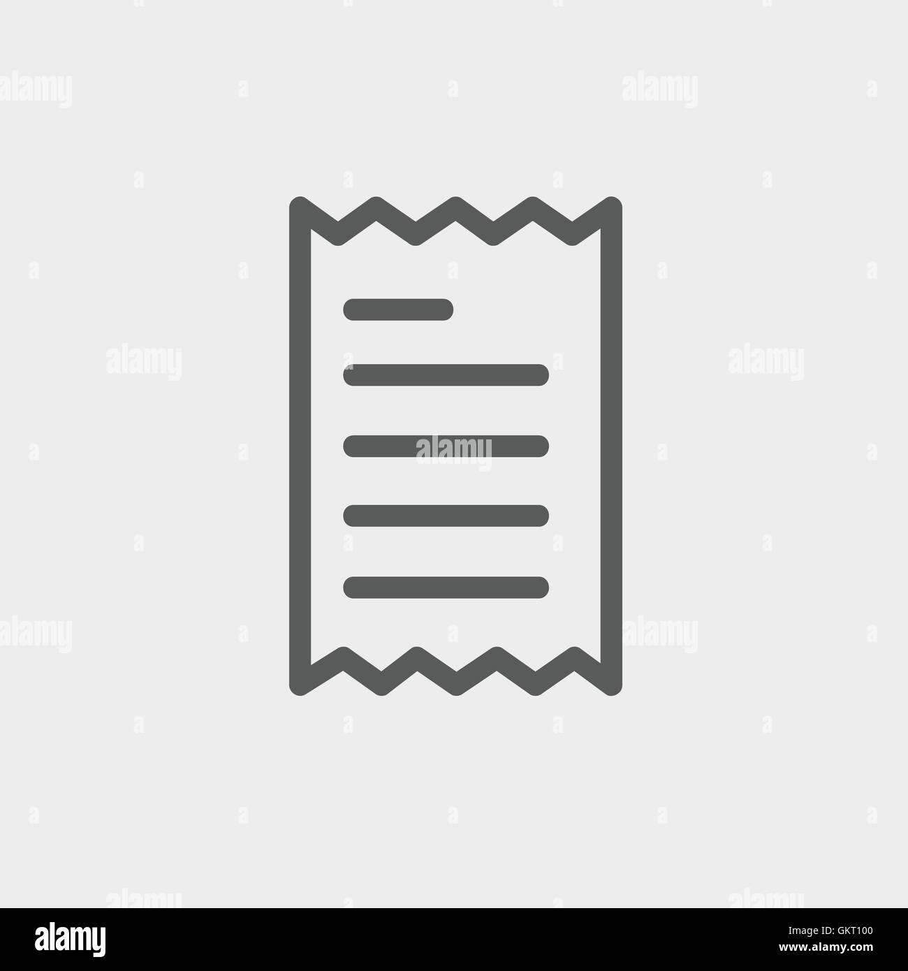 Commercial receipt paper isolated Black and White Stock Photos & Images ...