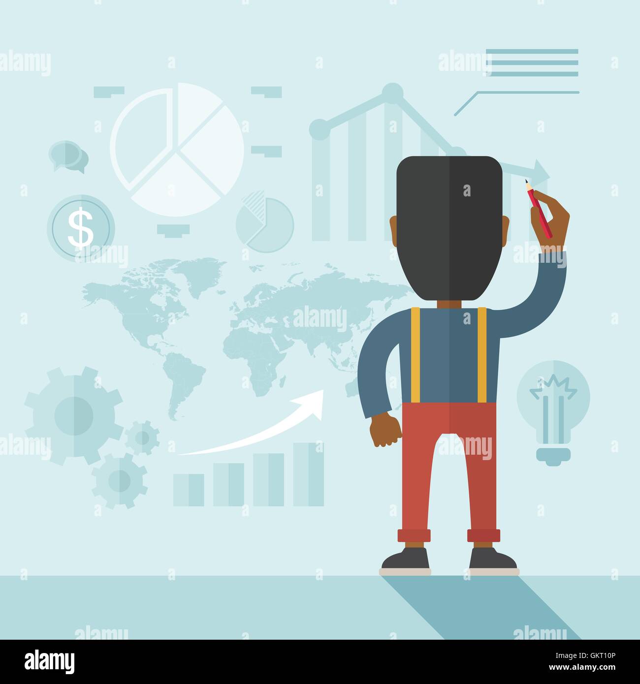 Man presentation chart Stock Vector Images - Alamy