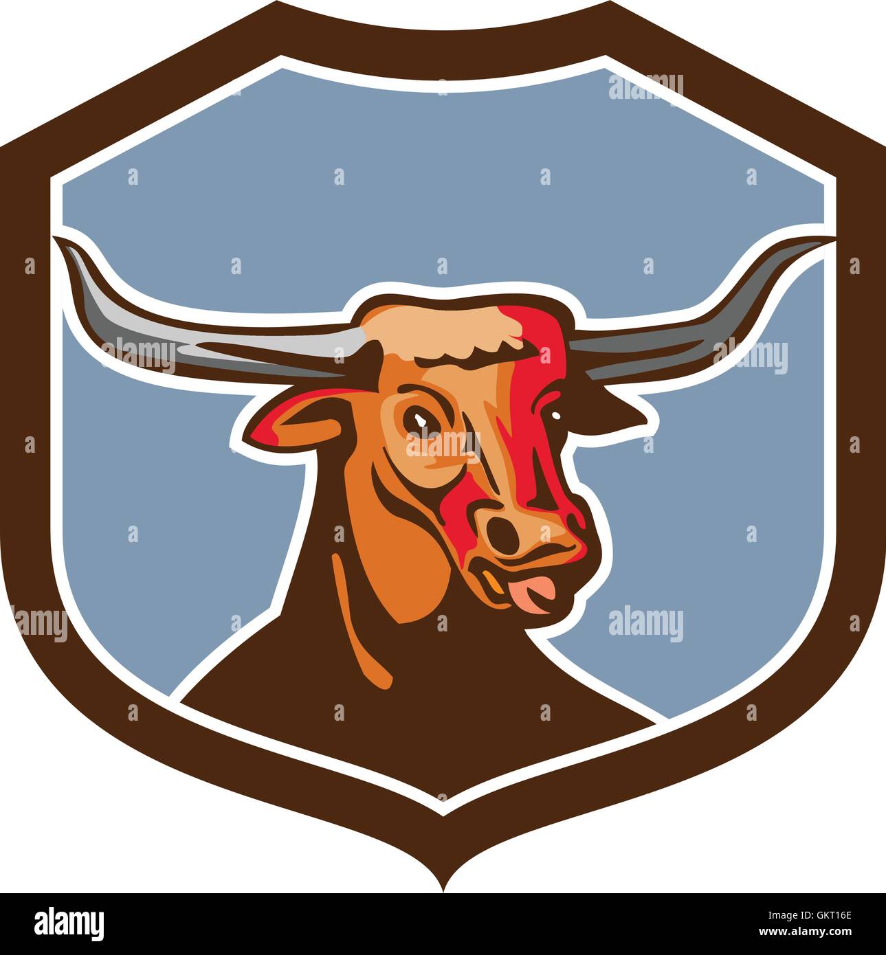 Red longhorn Stock Vector Images - Alamy